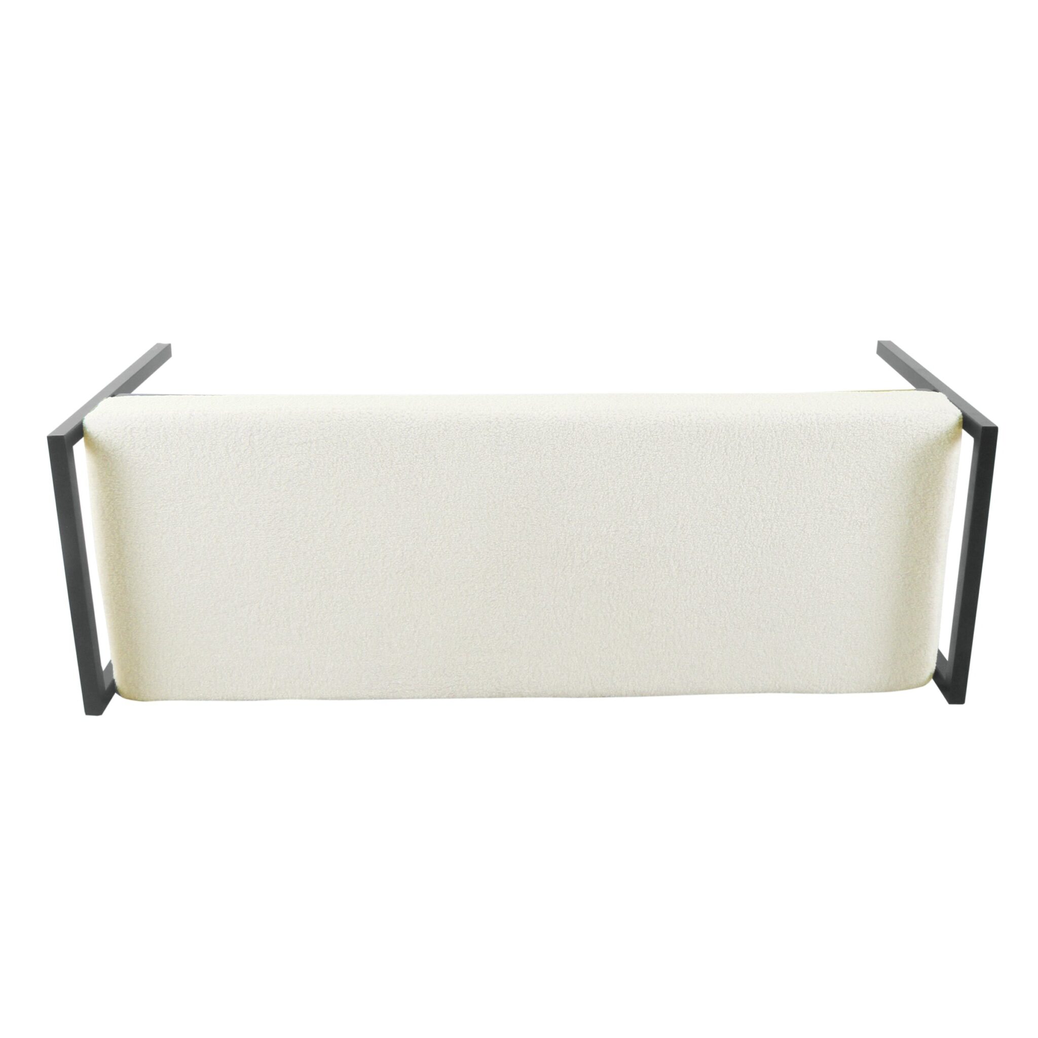 Ivory Bench Boucle Fabric - Hometri